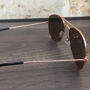 Accessories | New Unisex Rose Gold Wire Frame Aviator Sunglasses | Poshmark